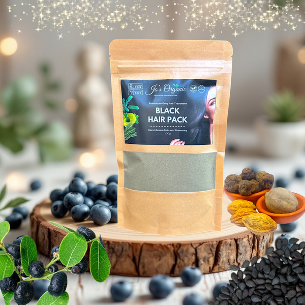 Anti Grey Black Hair Pack – Jos Organic